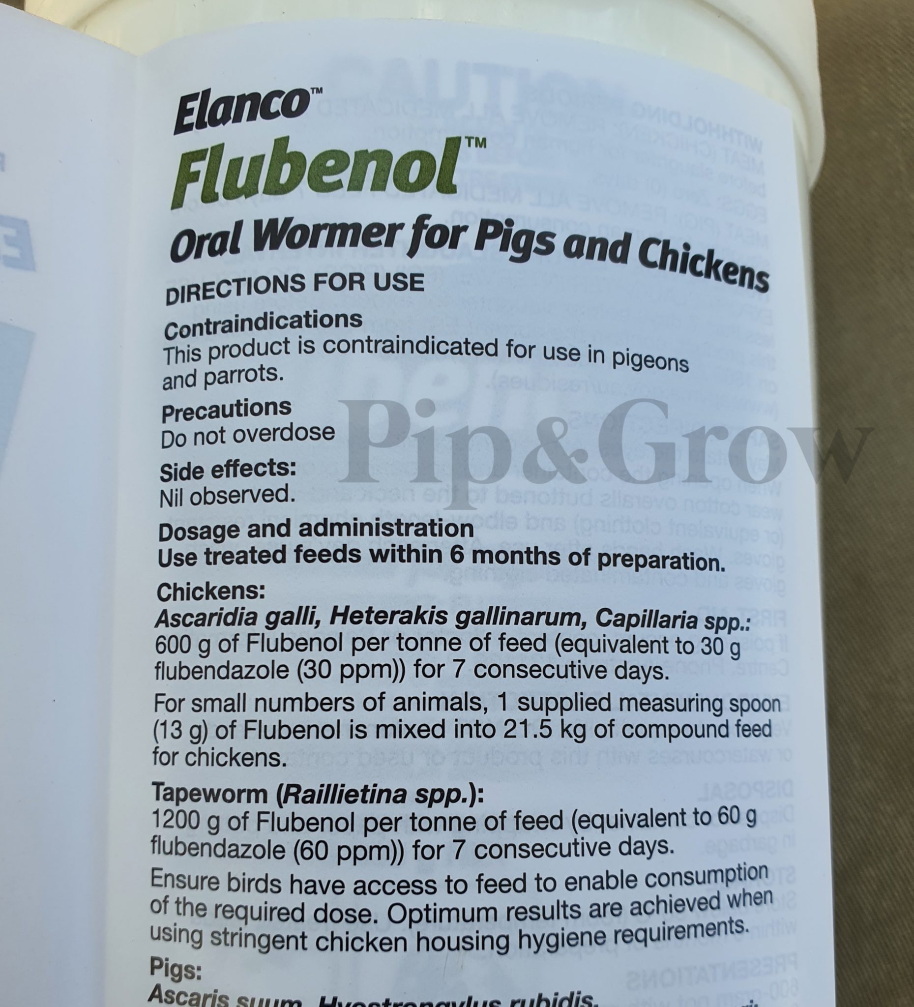 How we use Flubenol Wormer - Pip & Grow